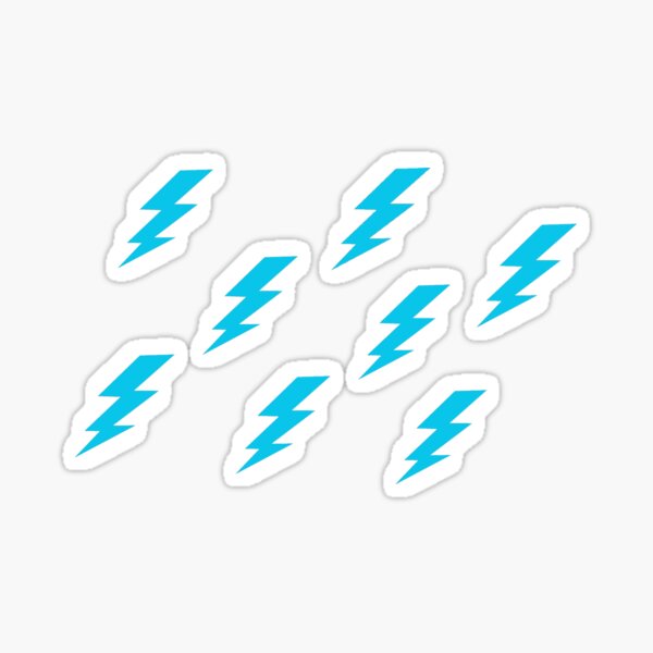 "blue lightning bolt sticker pack" Sticker for Sale by avaondecker ...