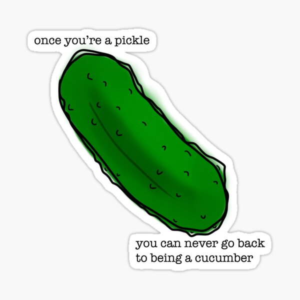 "Once you’re a pickle" Sticker by thatonepersonk | Redbubble