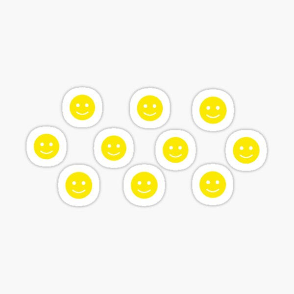 "yellow smiley face sticker pack" Sticker for Sale by avaondecker ...