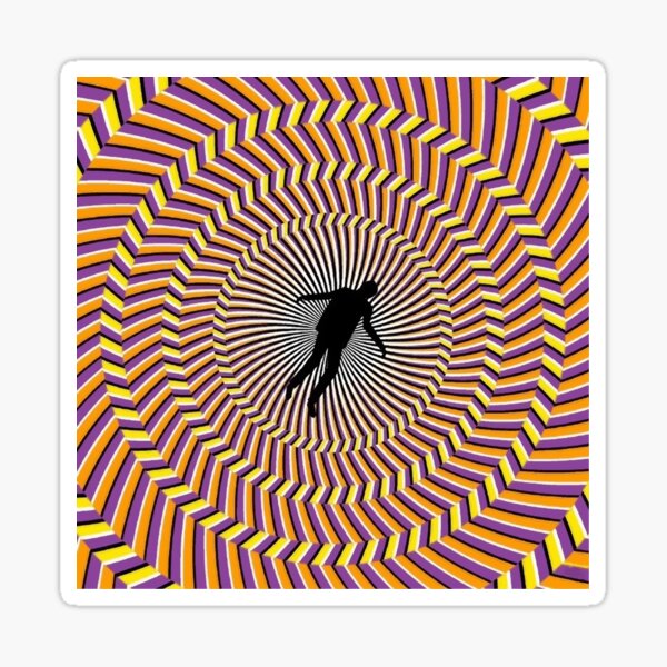"Trippy stoner time traveler op art" Sticker by closeddoor | Redbubble