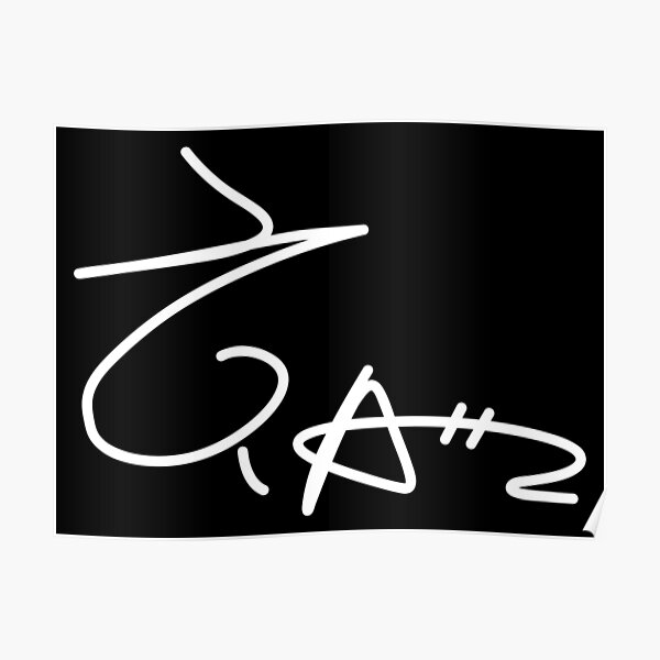 "ATEEZ HONGJOONG SIGNATURE" Poster by velvetmoonlab | Redbubble