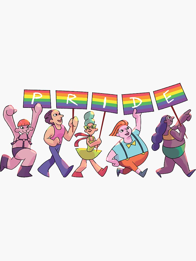"Pride Parade" Sticker for Sale by Haneep | Redbubble