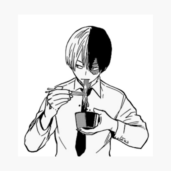 "Todoroki Eating Manga Cap" Photographic Print by joojlia | Redbubble