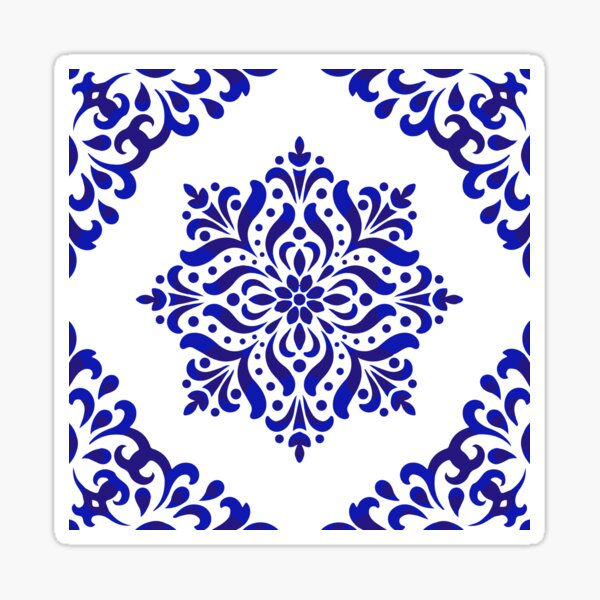 "Dutch Delft Blue | Classic Pattern | Single" Sticker for Sale by ...
