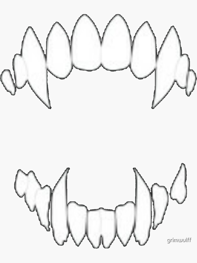"Vampire teeth" Sticker for Sale by grimwulff | Redbubble