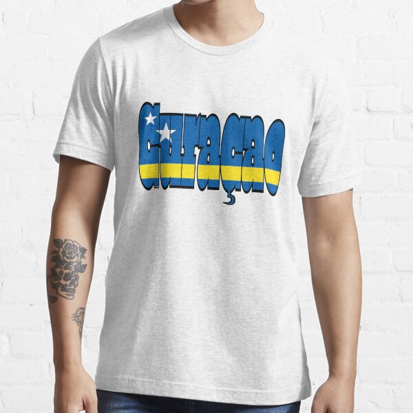 "Curacao Font with Curacaoan Flag" T-shirt by Havocgirl | Redbubble