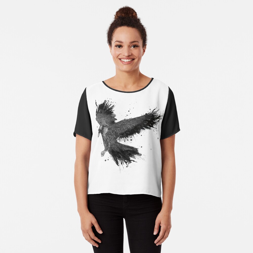 "Detailed Handmade Dark Raven Illustration" Sticker for Sale by ...