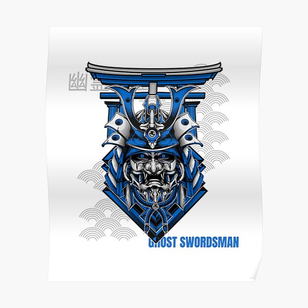 "Japanese Traditional Mask Ghost Swordsman" Poster by cido39 | Redbubble