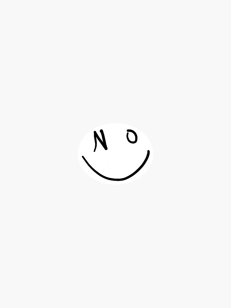 "No Smiley Face " Sticker for Sale by brittexlineee | Redbubble