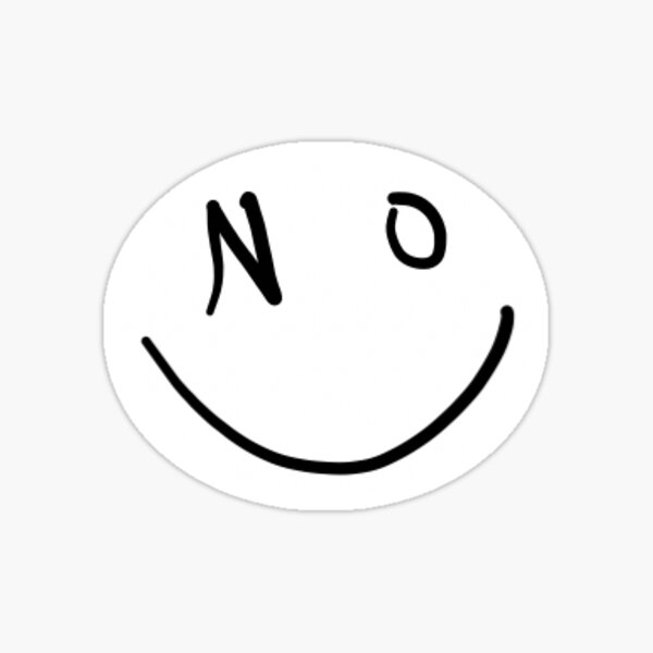 "No Smiley Face " Sticker for Sale by brittexlineee | Redbubble