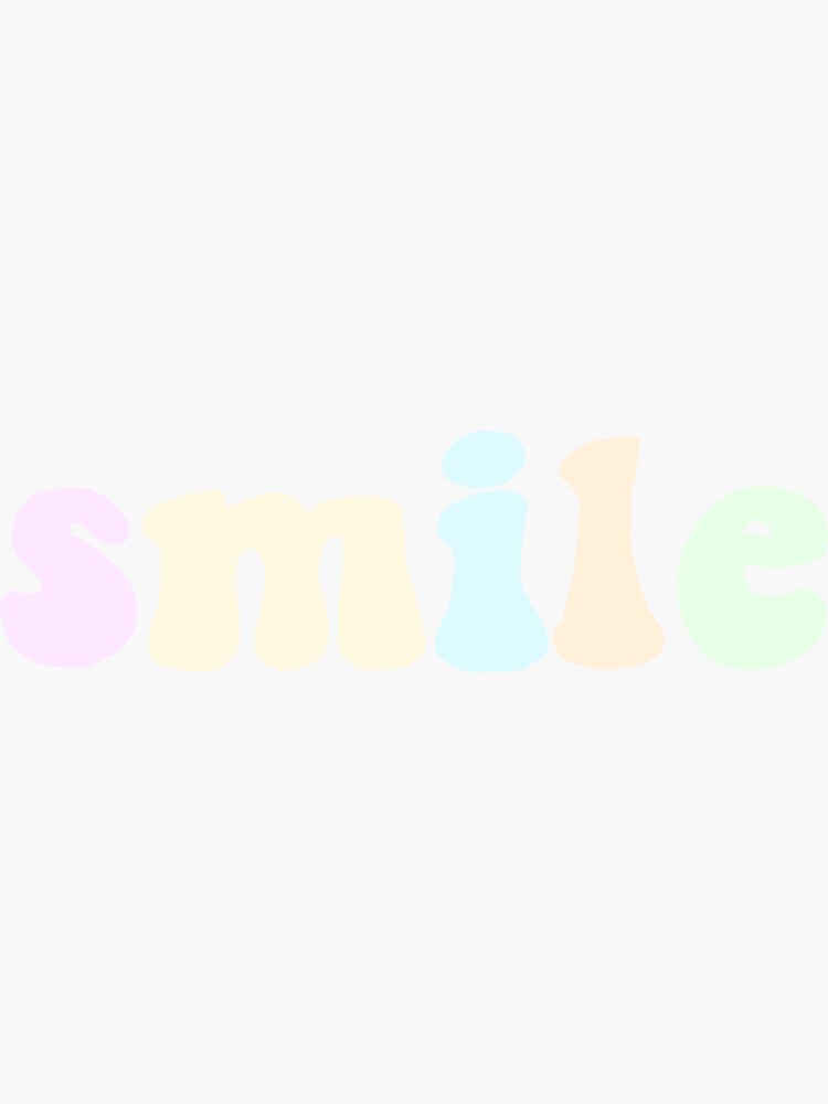 "Pastel Smile Sticker" Sticker by Logannpres | Redbubble
