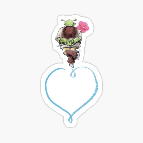 "Shrek Heart Figure Skating" Sticker by HouseStark | Redbubble