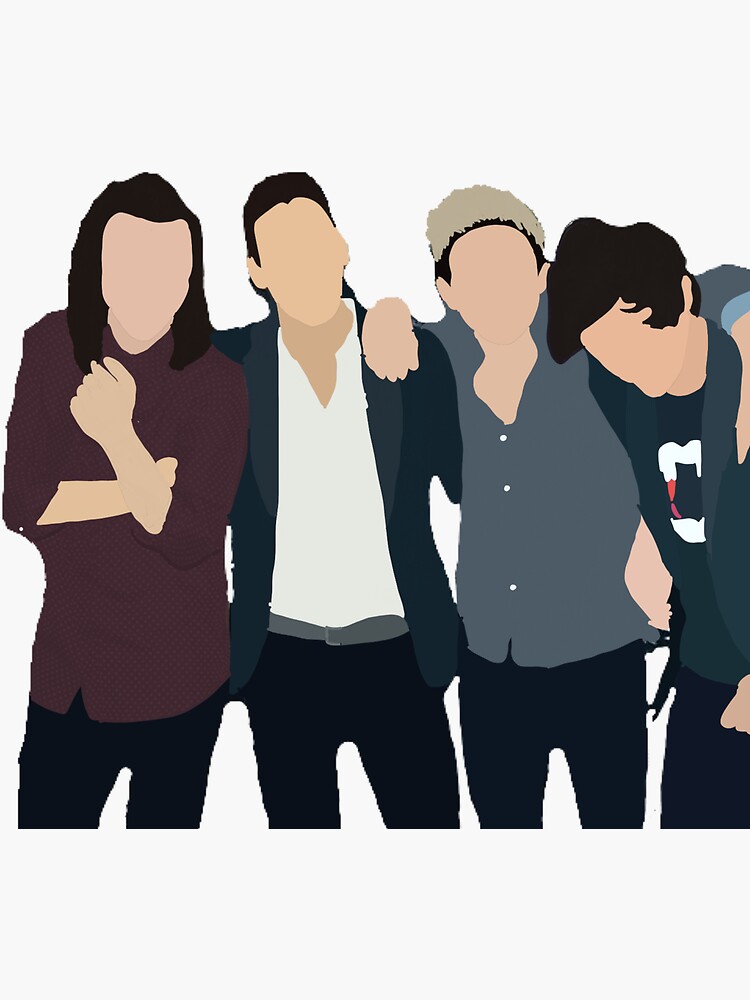 "ONE DIRECTION- outline sticker" Sticker by izzysm | Redbubble