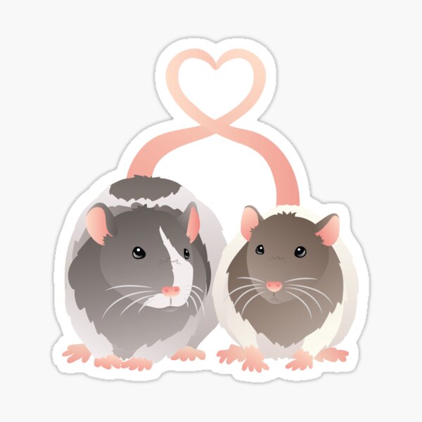 "rat love" Sticker for Sale by tandemsy | Redbubble