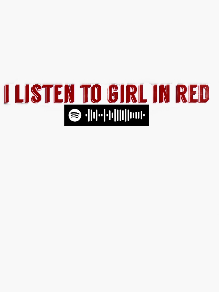 "girl in red spotify code sticker " Sticker for Sale by valerieparedess ...