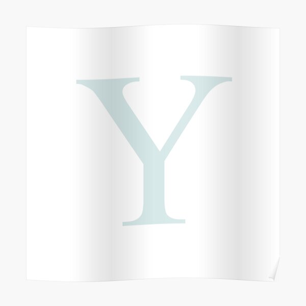 "Teal Letter Y" Poster by eperez123 | Redbubble
