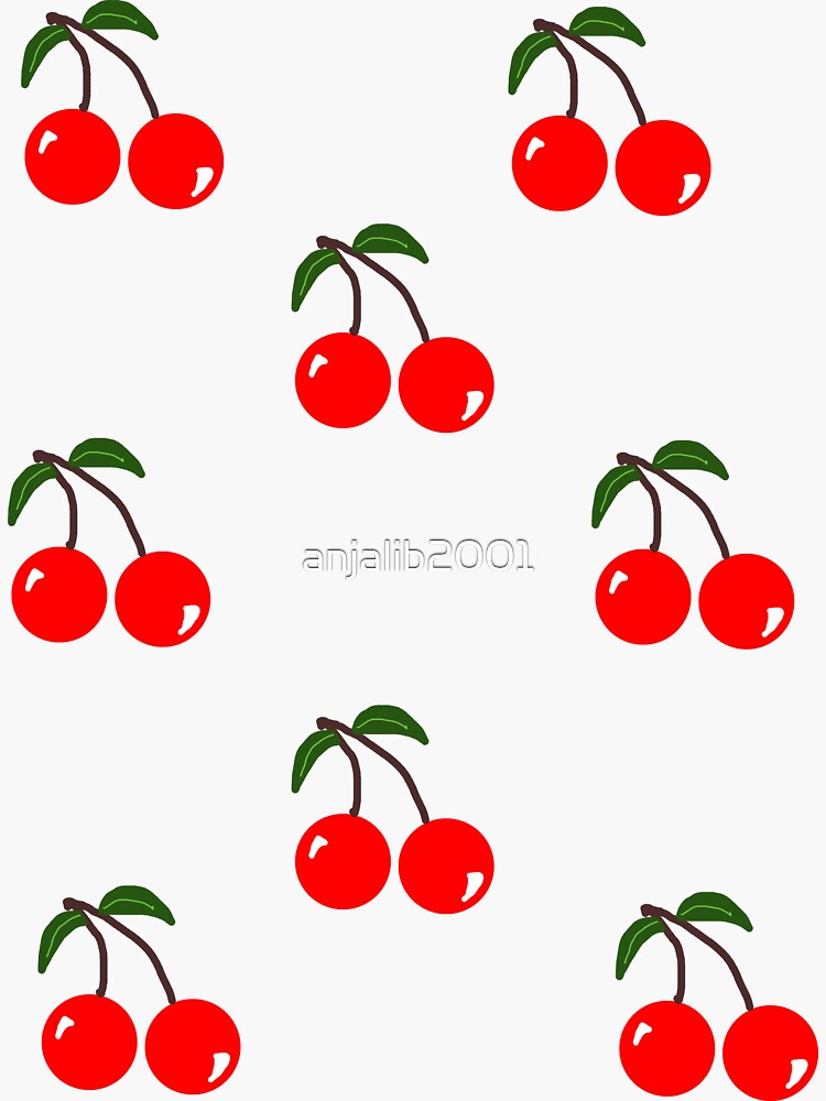 "Cherry Sticker Pack" Sticker by anjalib2001 | Redbubble