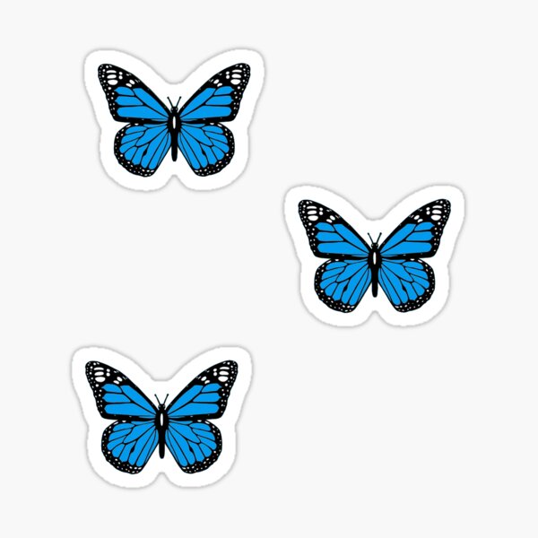 "Blue Butterfly Pack" Sticker by skgallery | Redbubble