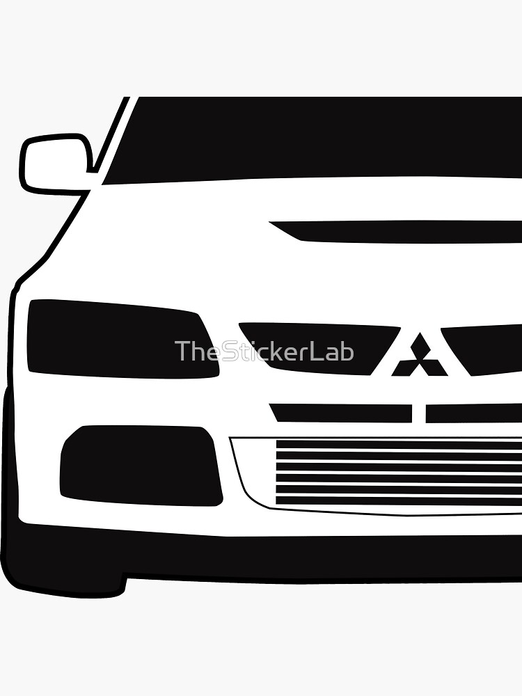 "Mitsubishi Lancer Evo - Close Up Zoom Corner Sticker / Tee Design ...