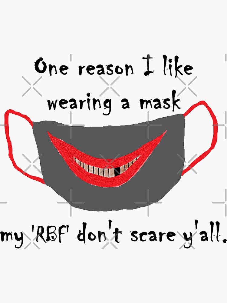 "RBF Mask" Sticker by 57victor | Redbubble