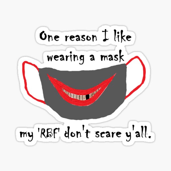 "RBF Mask" Sticker by 57victor | Redbubble
