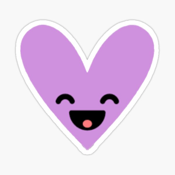 "Purple Heart Smile" Sticker for Sale by kaynjoss4499 | Redbubble