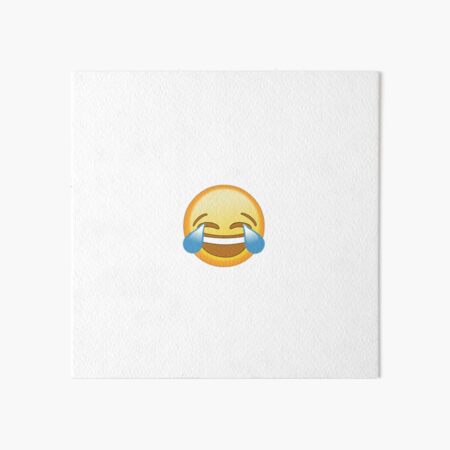 "Hysterical/ Laughing with tears Emoji" Art Board Print by merchani ...