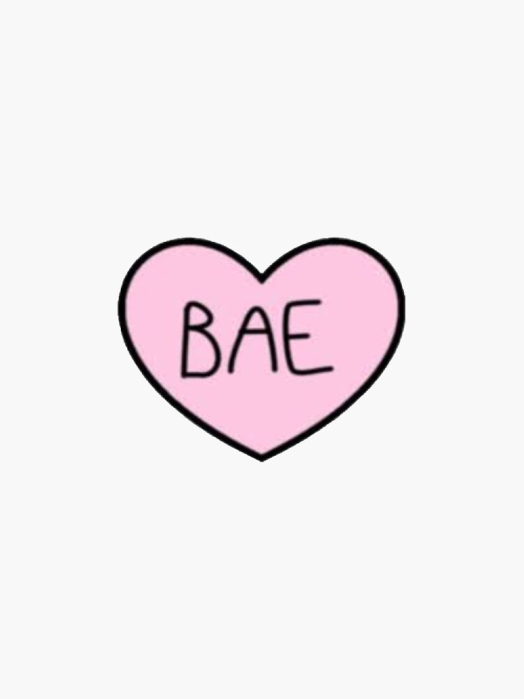 "Heart Bae" Sticker by kaynjoss4499 | Redbubble