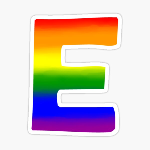 "Letter E - rainbow" Sticker for Sale by JessicaR-Art | Redbubble