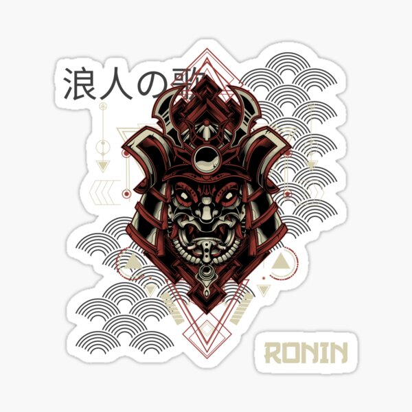 "Japanese Traditional Mask Ronin" Sticker by cido39 | Redbubble