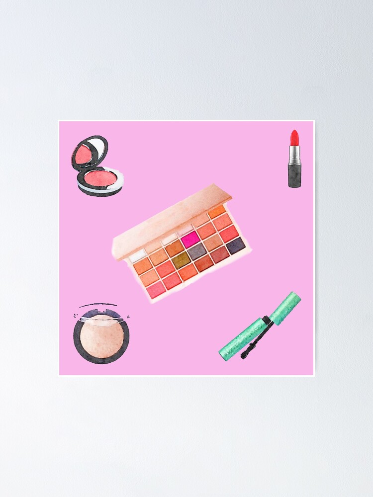 "Cute Makeup collection - colour variation" Poster by sillybanana ...