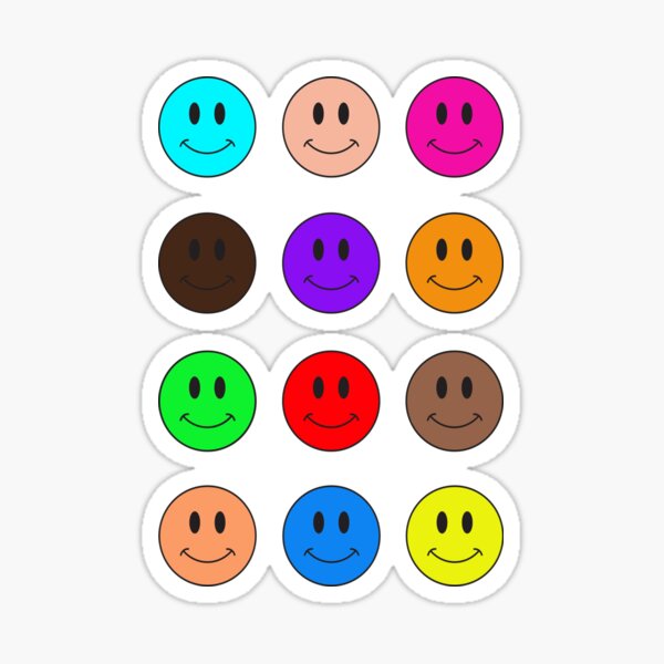 "Smiley face sticker pack " Sticker for Sale by LiviaBarbre | Redbubble