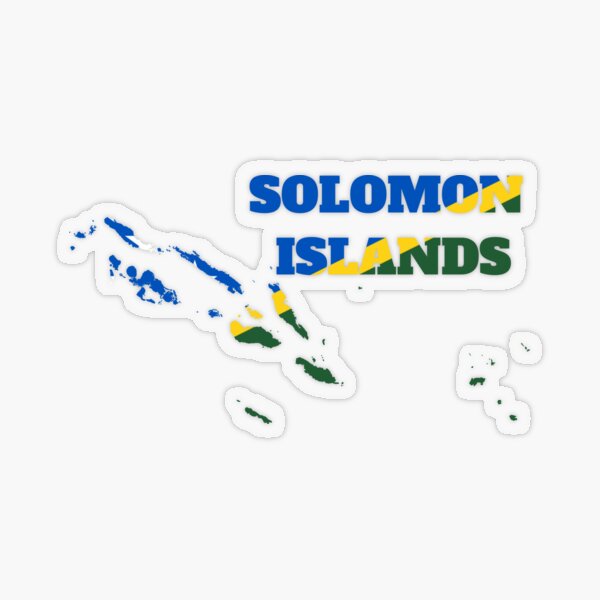 "Solomon Islands Map Flag" Sticker for Sale by MKCoolDesigns MK | Redbubble