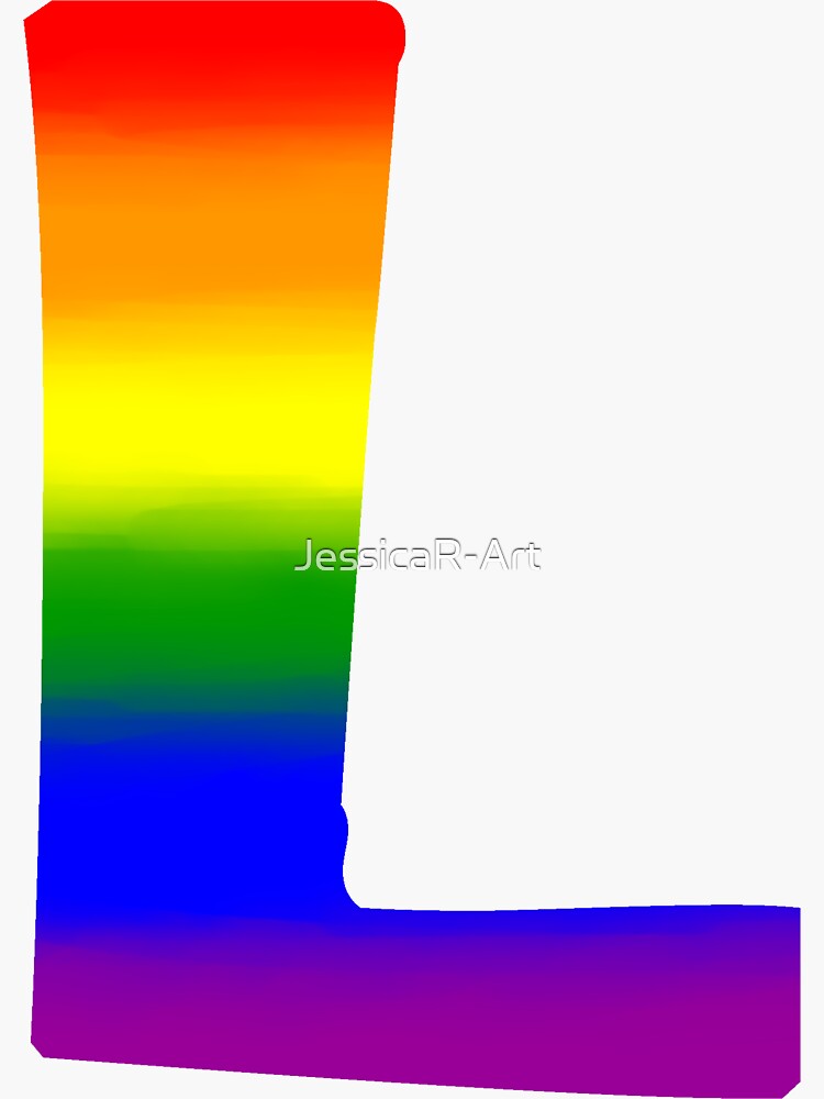 "Letter L - rainbow" Sticker for Sale by JessicaR-Art | Redbubble