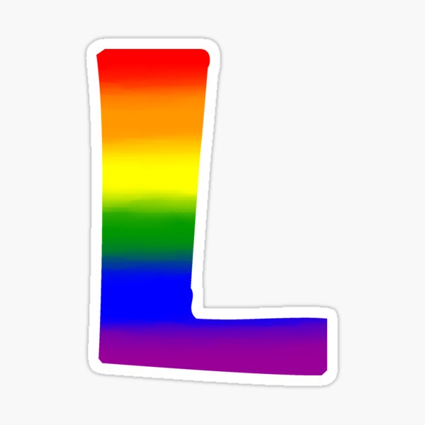 "Letter L - rainbow" Sticker for Sale by JessicaR-Art | Redbubble