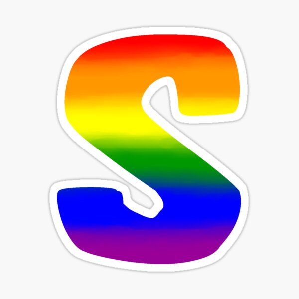 "Letter S - rainbow" Sticker by JessicaR-Art | Redbubble