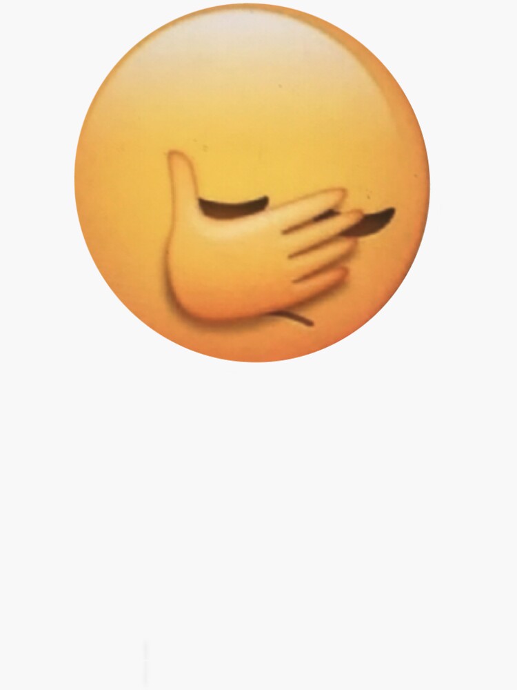 "tiktok embarrassed face" Sticker for Sale by sleepingsloths | Redbubble