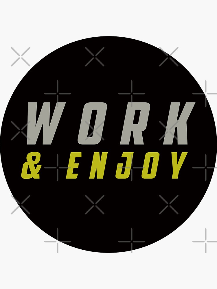 "new design work enjoy working happy" Sticker by hussin73 | Redbubble