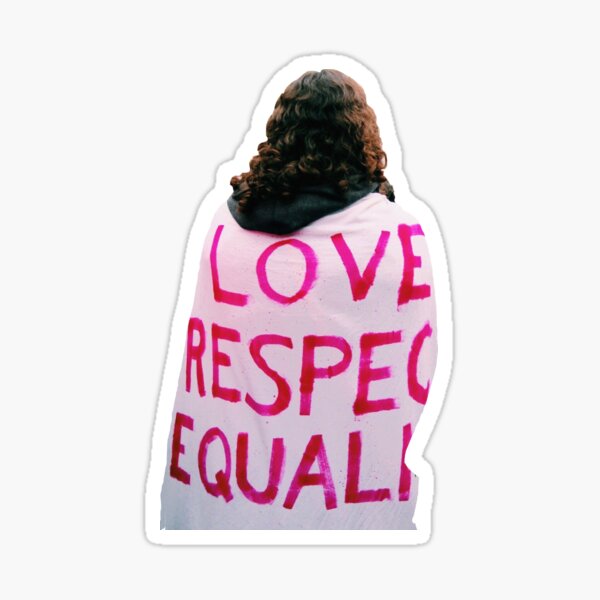 "Love, Respect, Equality Sticker" Sticker by cherryberry6 | Redbubble