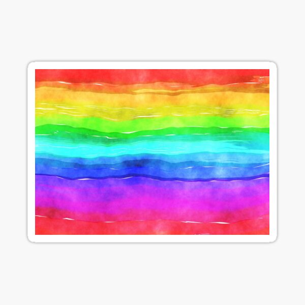 "Watercolor Rainbow" Sticker for Sale by MKdesignsforyou | Redbubble