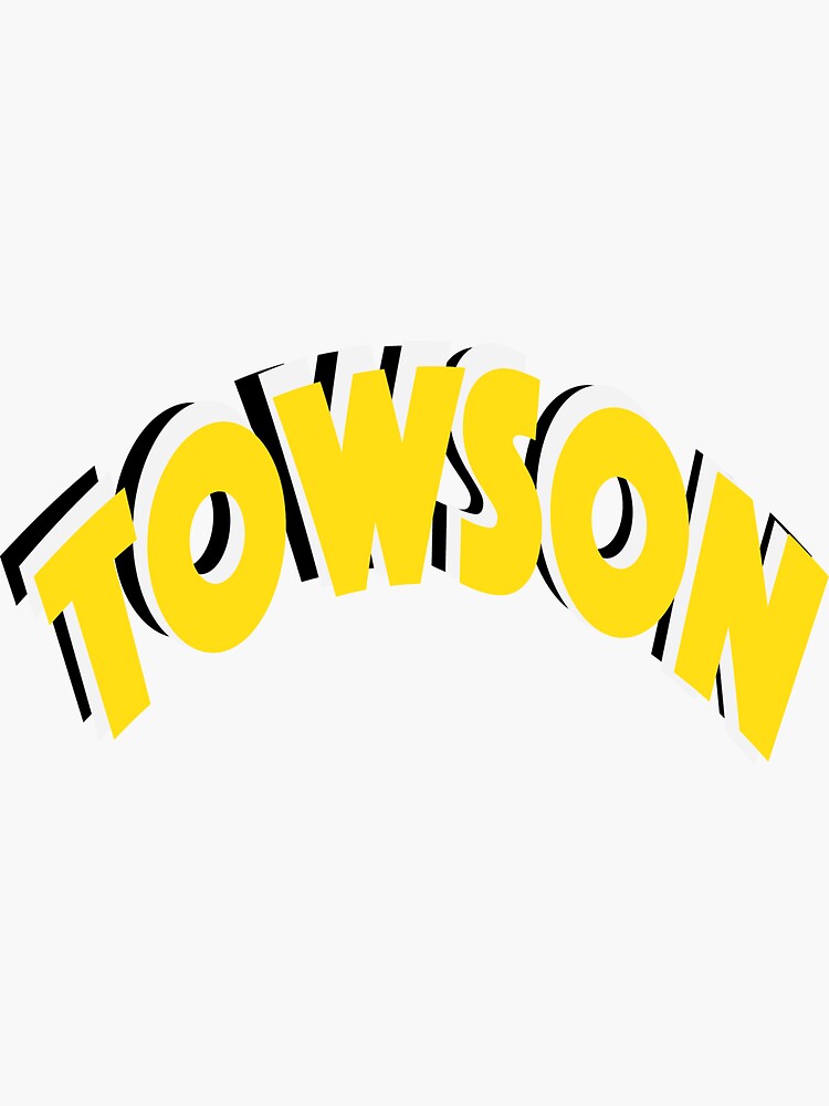 "Towson Layered Sticker" Sticker by kavs-prints | Redbubble