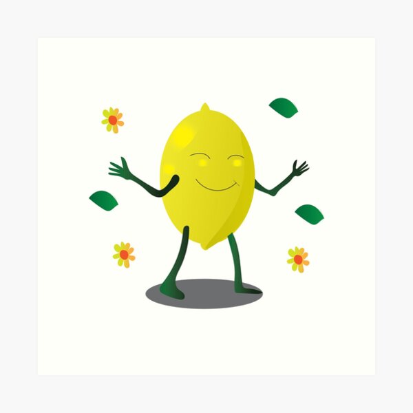 Lámina artística «Limón de dibujos animados» de isanggar | Redbubble
