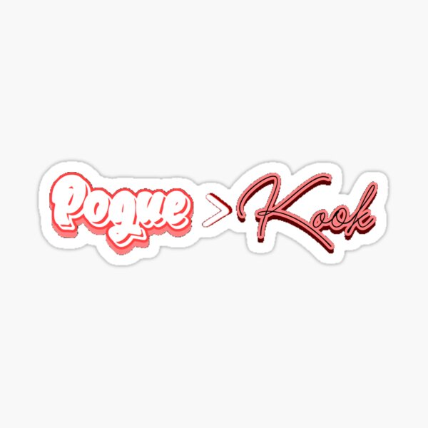 "Pogue > Kook Sticker" Sticker by parisjoee | Redbubble