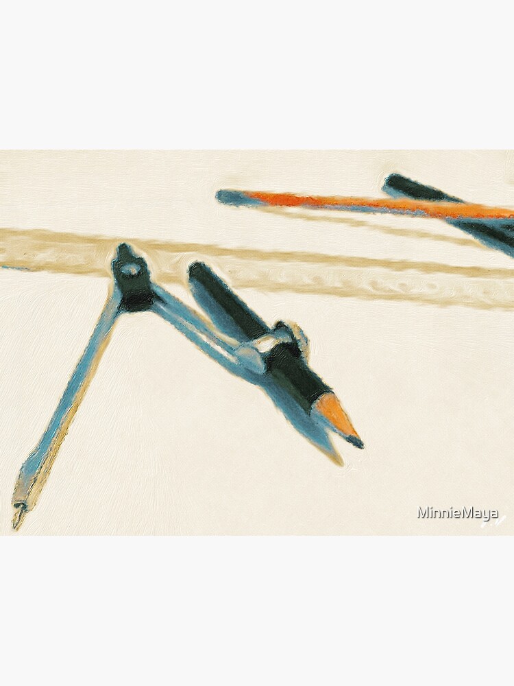 "Inanimate Objects Series - Drawing Compass V1" Art Print by MinnieMaya ...