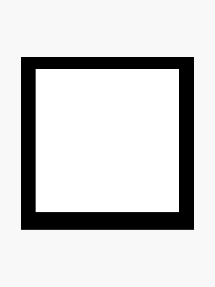 "Simple Black Outline of Square with White Center" Sticker for Sale by ...