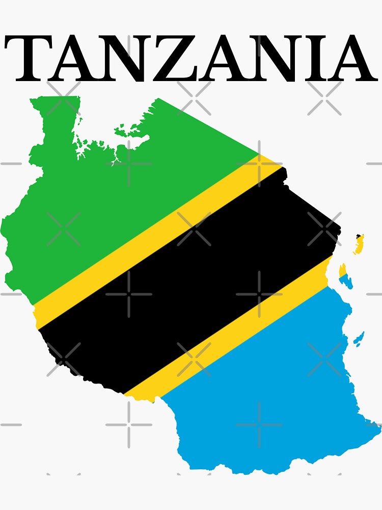 Tanzania Map Flag Sticker By Marosharaf Redbubble