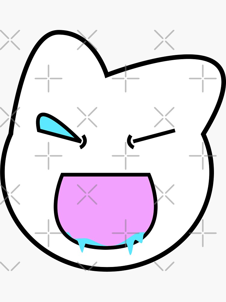 "Harabi Cat Drooling" Sticker for Sale by rileyhyland | Redbubble