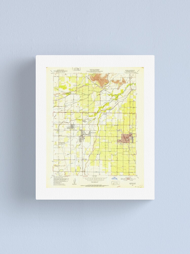 "Exeter, CA from 1950 Vintage Map - High Quality" Canvas Print by ...