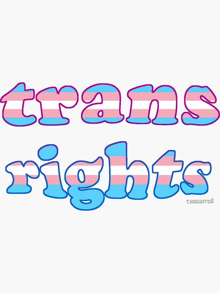 "trans rights!" Sticker by cassarroll | Redbubble