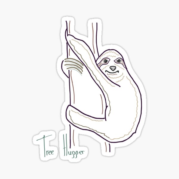 "Ever Happy Tree Hugger" Sticker for Sale by Rockomusic | Redbubble